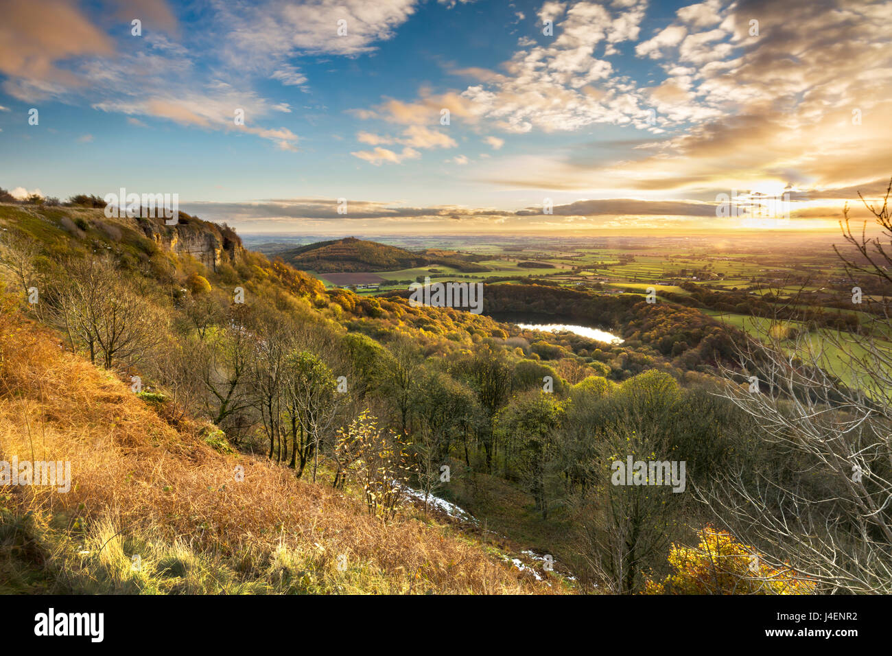 Lake Gormire and The Vale of York from Whitestone Cliffe, along The ...