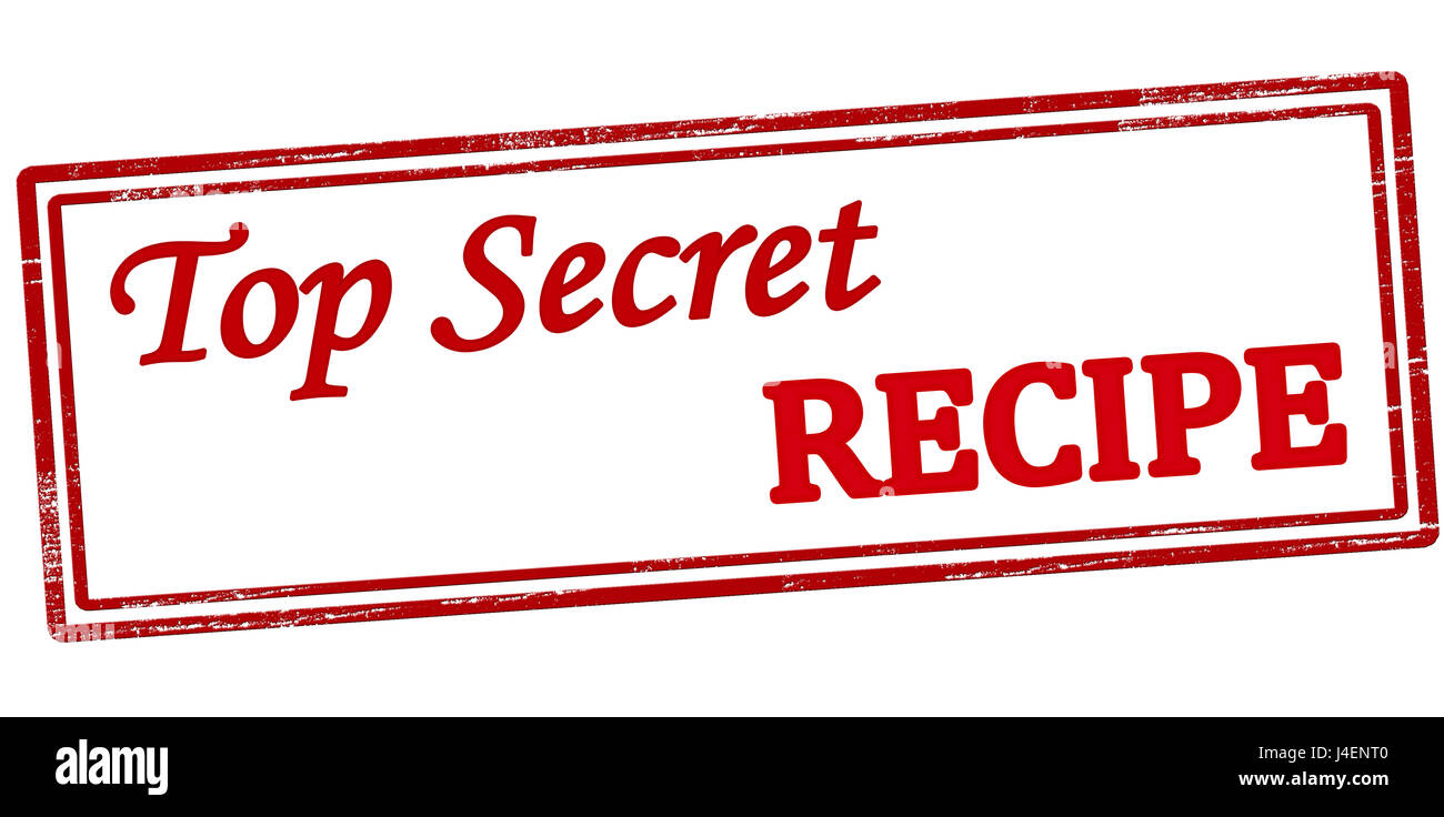 Stamp with text top secret recipe inside, vector illustration Stock ...