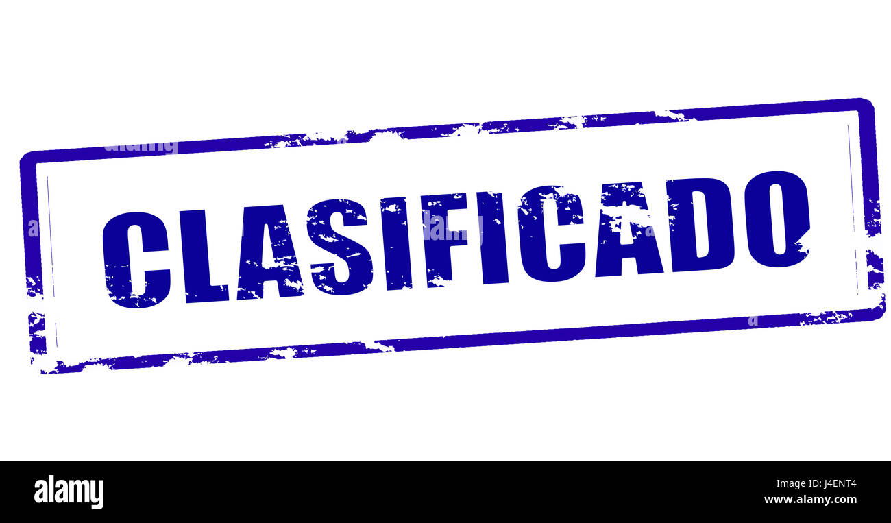 Stamp with word classified inside hi-res stock photography and images ...