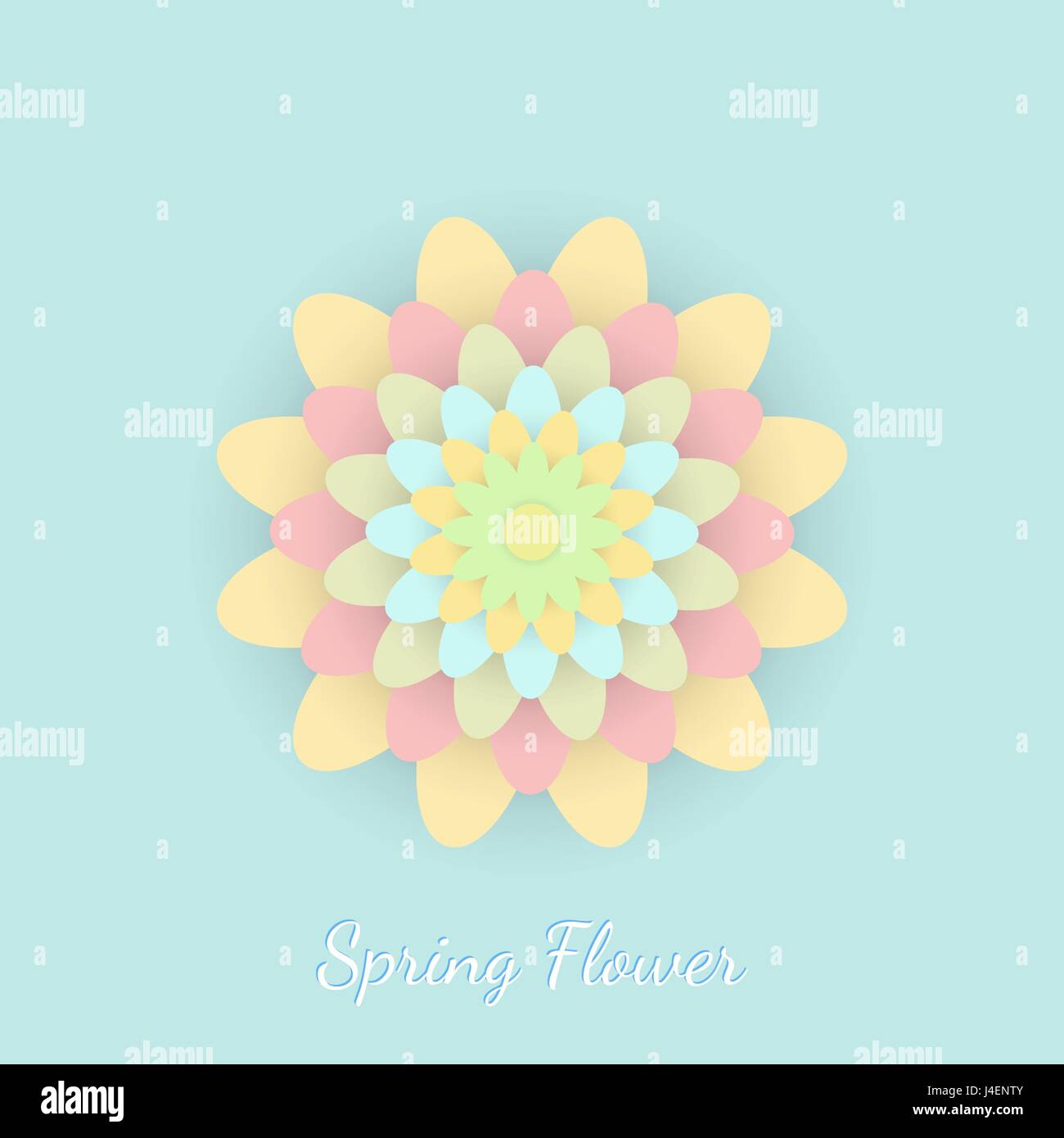 Paper colored flower. Vector illustration Stock Vector Image & Art - Alamy