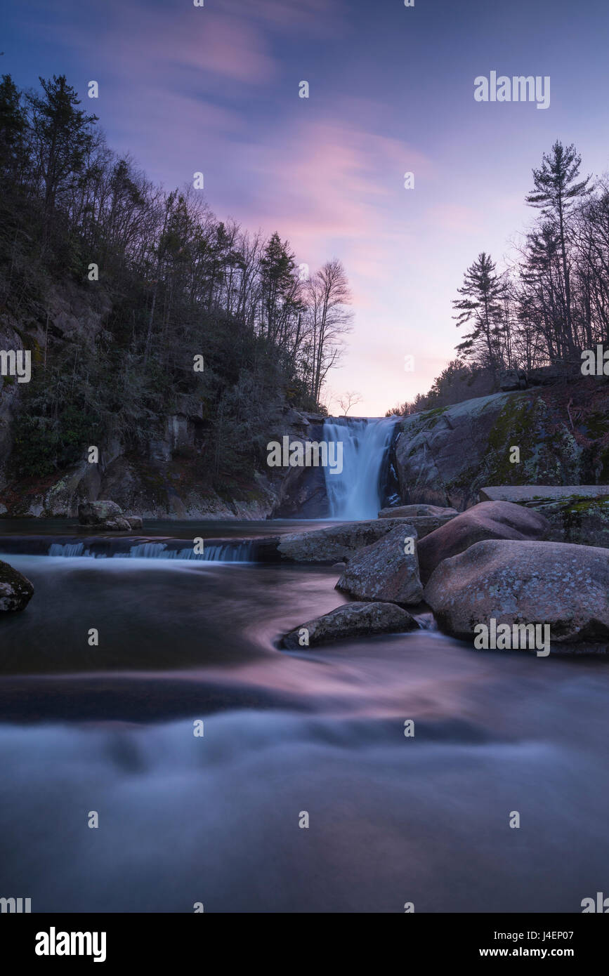 Elk River Falls at sunset, Elk River, Blue Ridge Mountains, North ...
