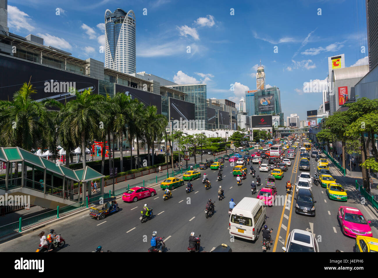 Ratchadamri Road, Bangkok, Thailand, Southeast Asia, Asia Stock Photo ...