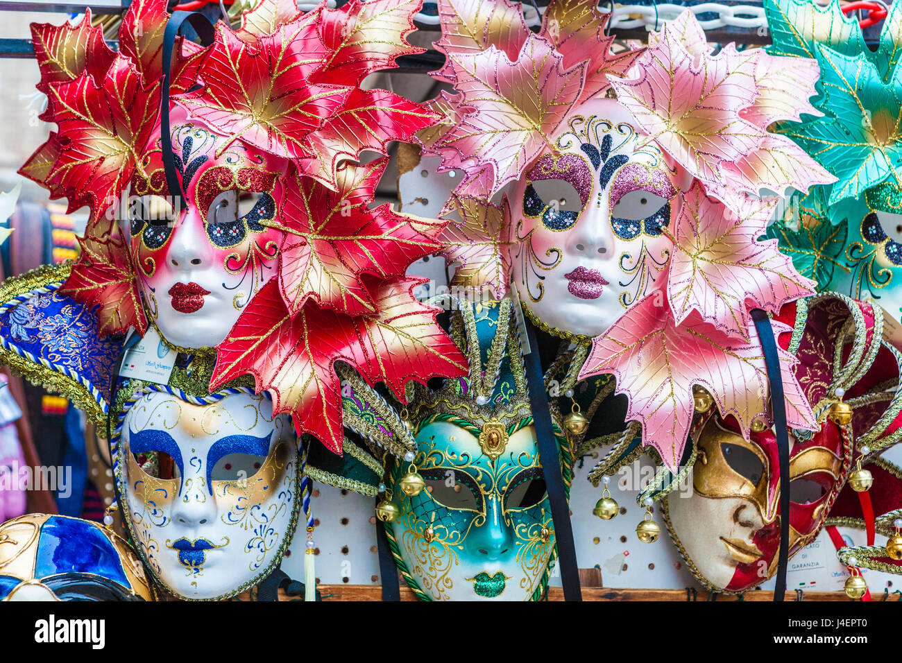 Colourful masks of the Carnival of Venice, famous festival worldwide ...