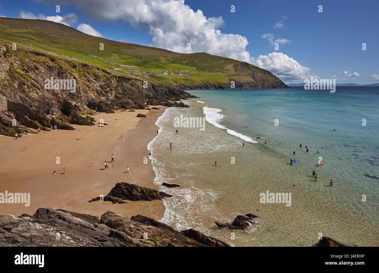 Beach on Dunmore Head, at the western end of the Dingle Peninsula ...