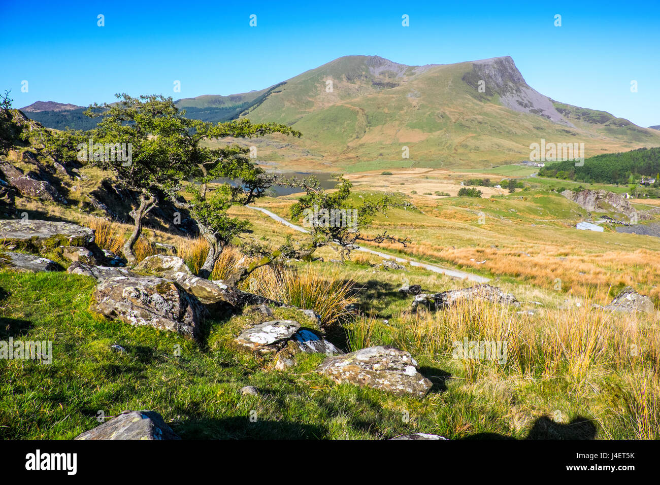 The Nantle Hills seen from The Rhyd Ddu path to Snowdon, Snowdonia ...