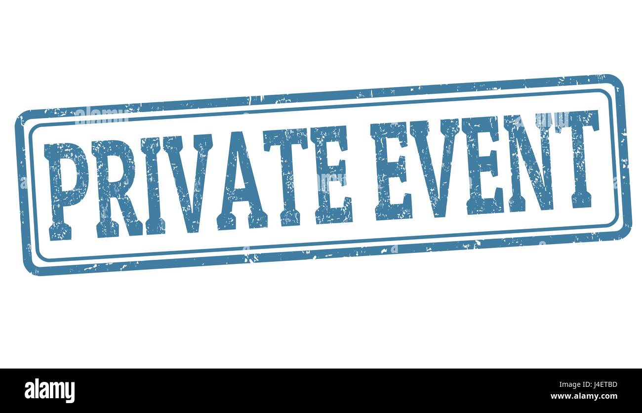 Private event sign or stamp on white background, vector illustration ...