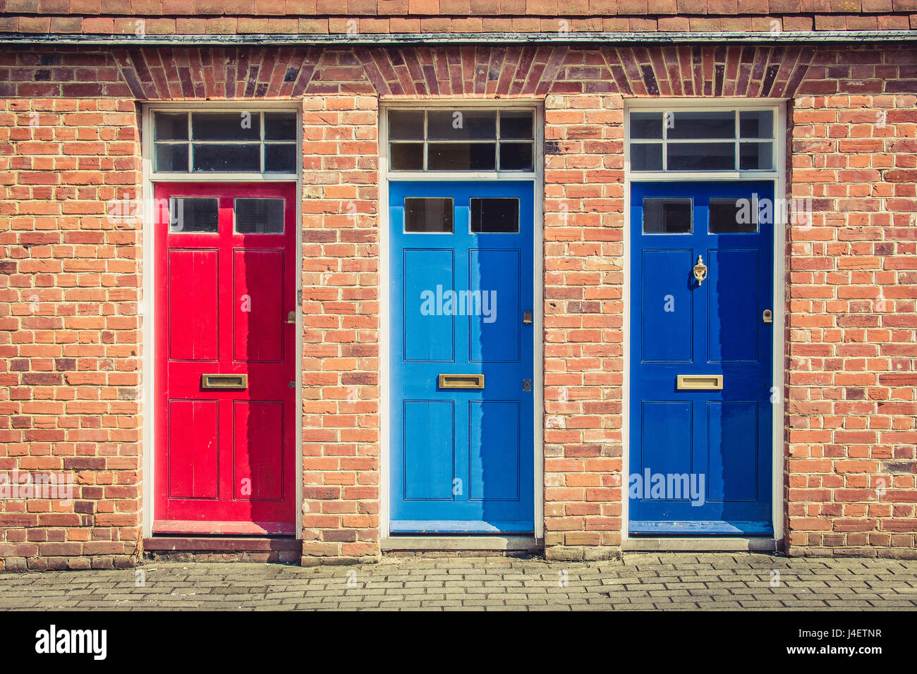 Three blue doors hi-res stock photography and images - Alamy