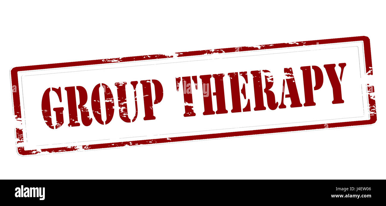 Stamp with text group therapy inside, vector illustration Stock Photo ...