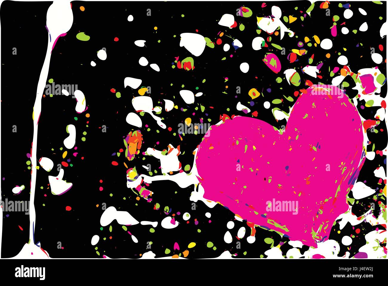 Splatter Heart Paint Vector Stock Vector Image & Art - Alamy