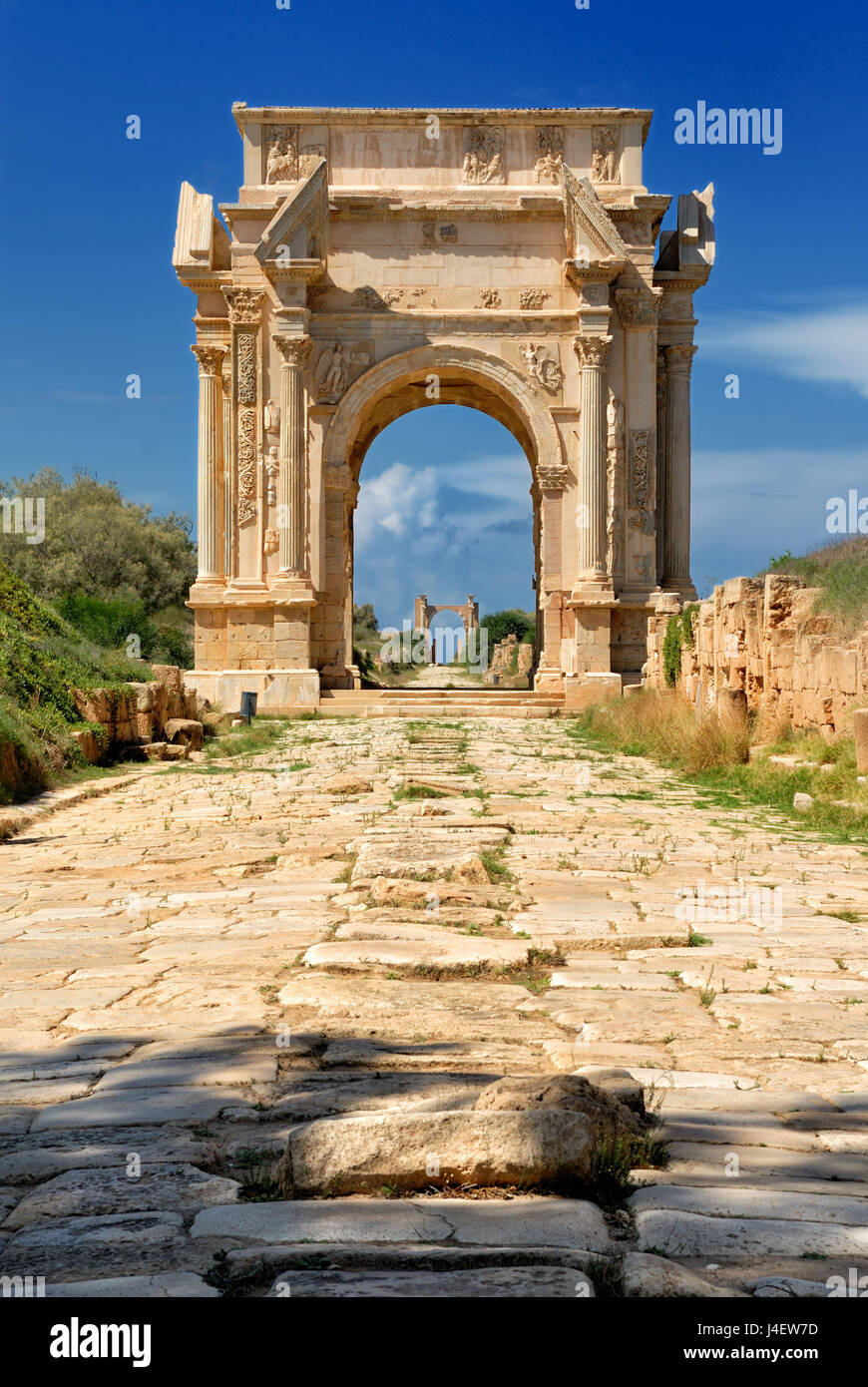 Libya Tripoli Leptis Magna Roman archaeological site Arch of Septimus ...