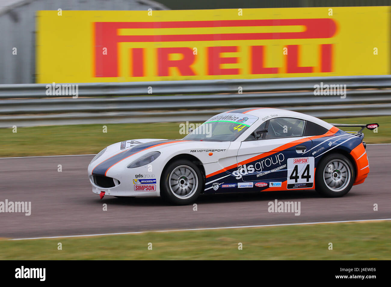 Finley Green in the Ginetta Junior Cup at Thruxton race course during ...