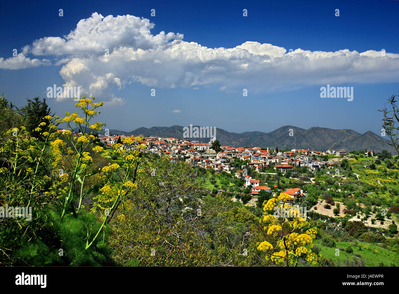 Pano Lefkara, one of the traditional "Lace and embroidery villages ...