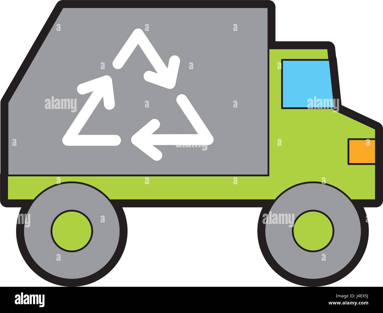 Rubbish collection vehicle Stock Vector Images - Alamy