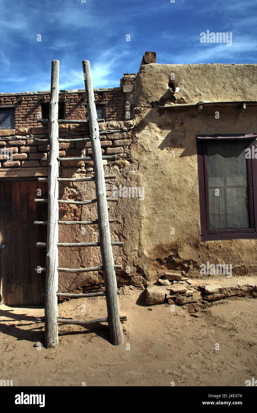 Acoma Pueblo Ladder Stock Photo - Alamy
