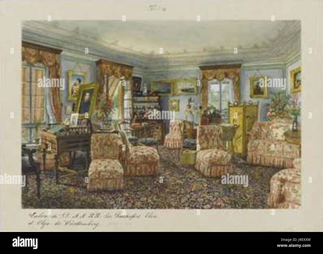 This image shows the Villa Berg Salon, a historical setting in the ...