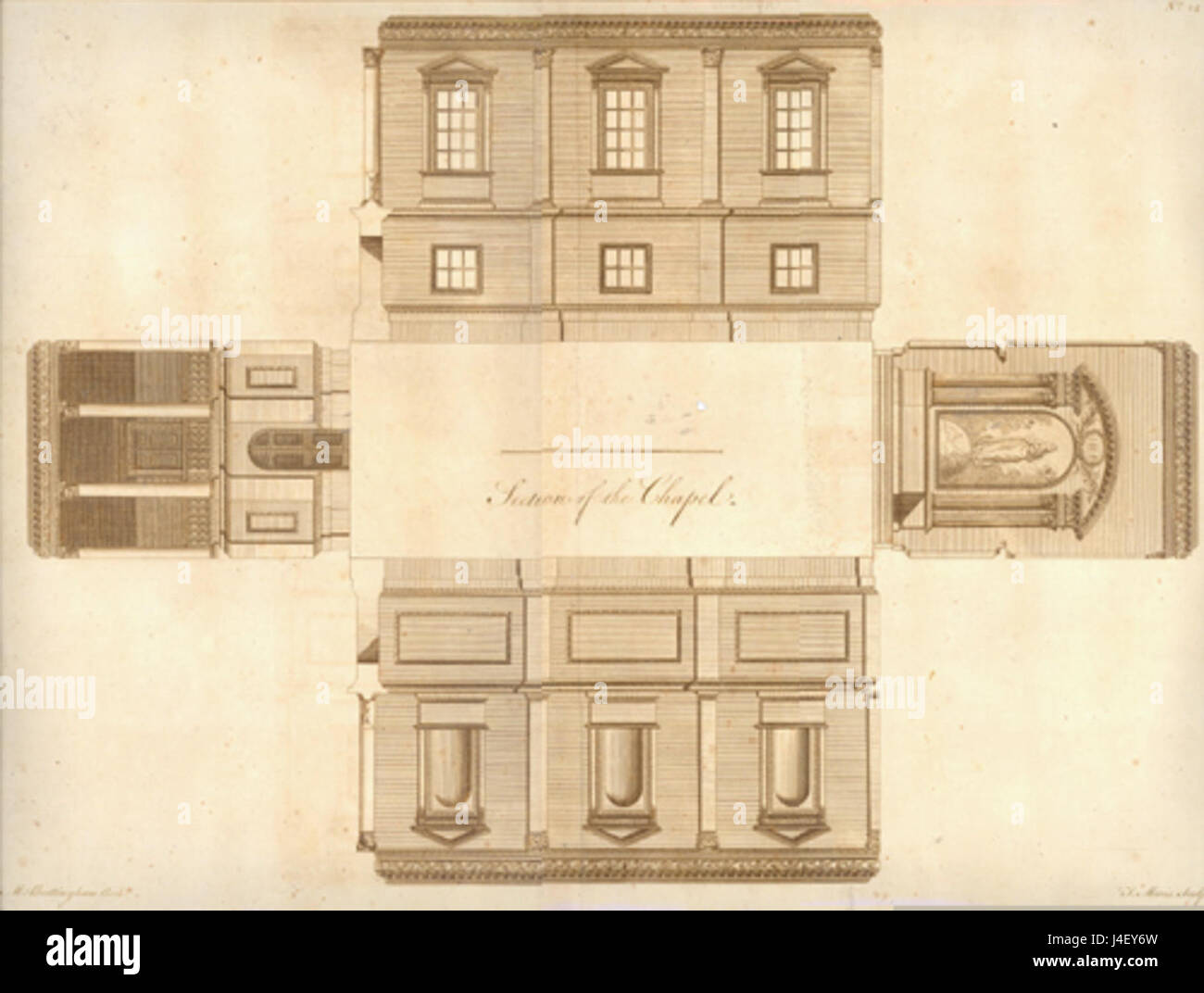 Holkham Chapel The Plans Elevations and Sections of Holkham in Norfolk ...