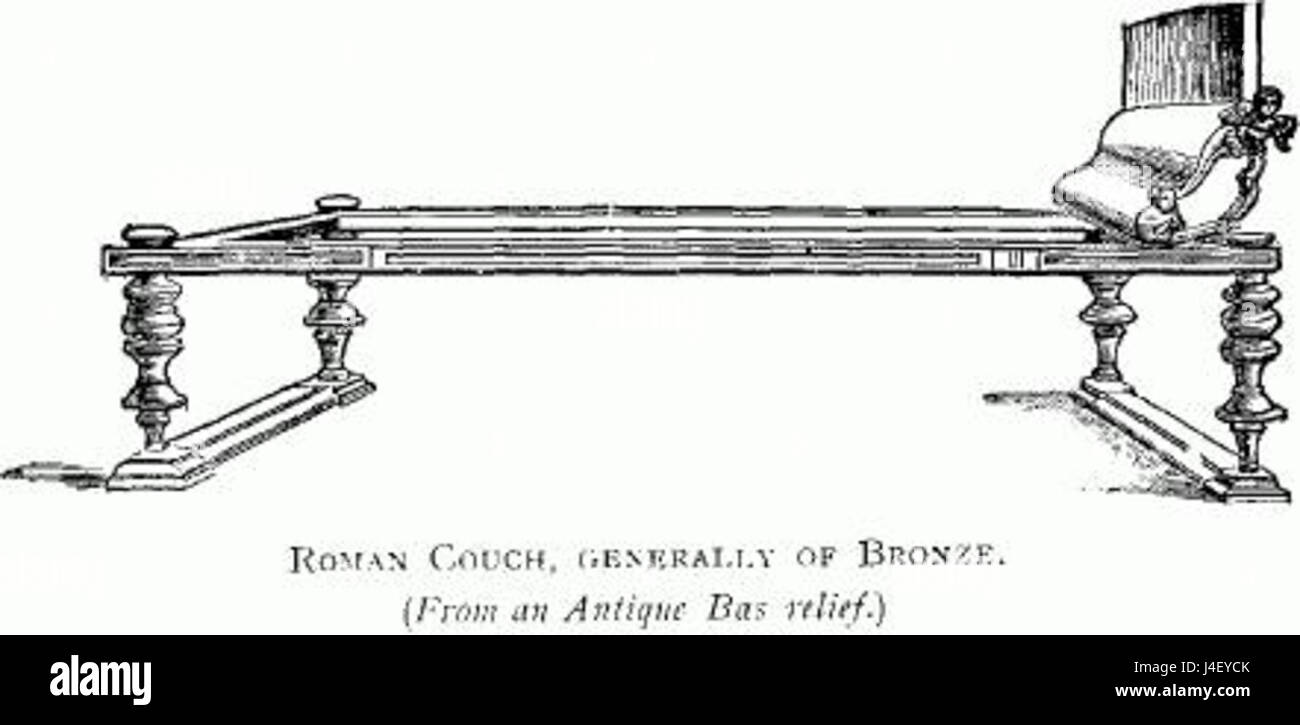 Roman Couch Generally of Bronze Stock Photo - Alamy