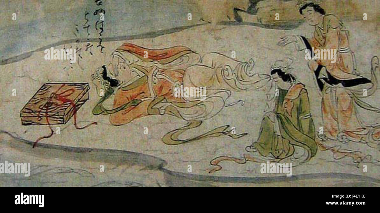 A depiction from the Kegon Engi Emaki, an illustrated narrative of the ...