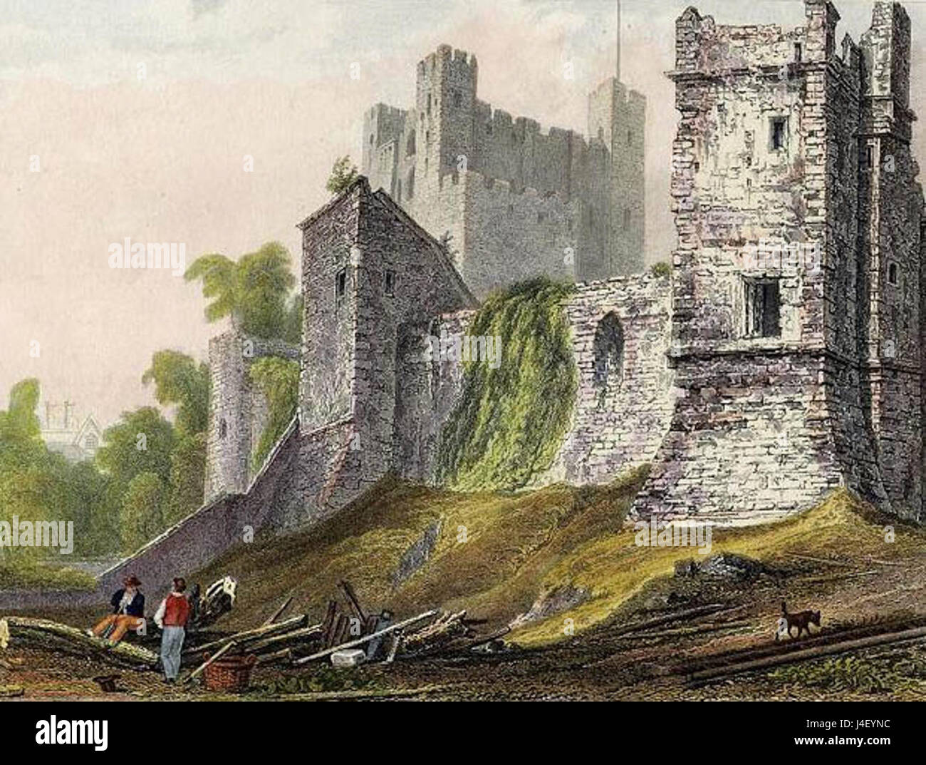 This engraving by J. LeKeux, after a painting by W.H. Bartlett, depicts ...