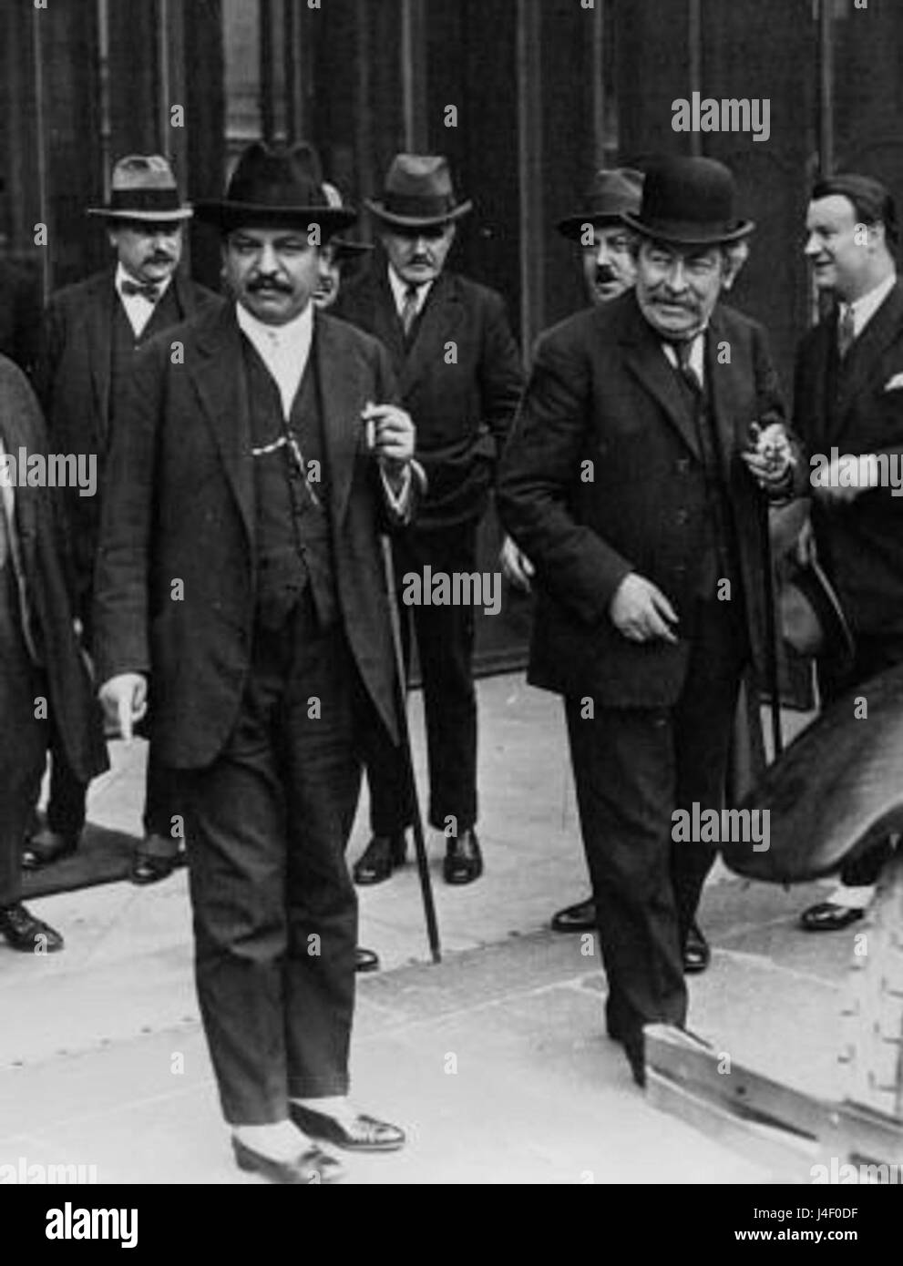 This image shows Pierre Laval and Aristide Briand, prominent French ...