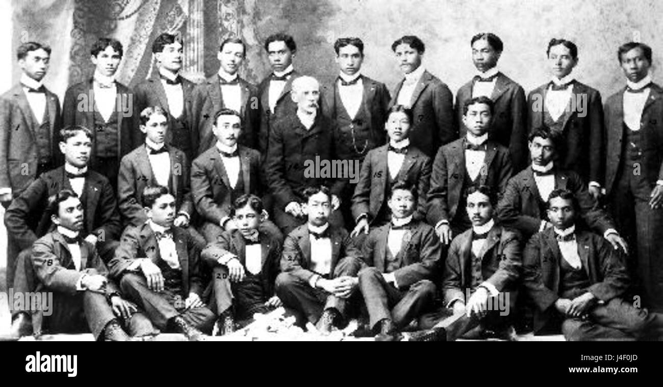Graduating Class of the Kamehameha School for Boys 1900 Stock Photo - Alamy