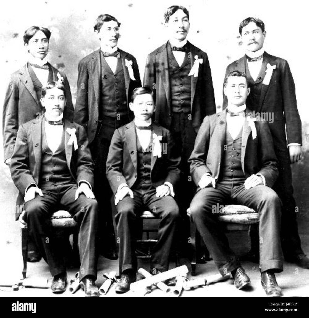Graduating Class of the Kamehameha School for Boys 1899 Stock Photo - Alamy