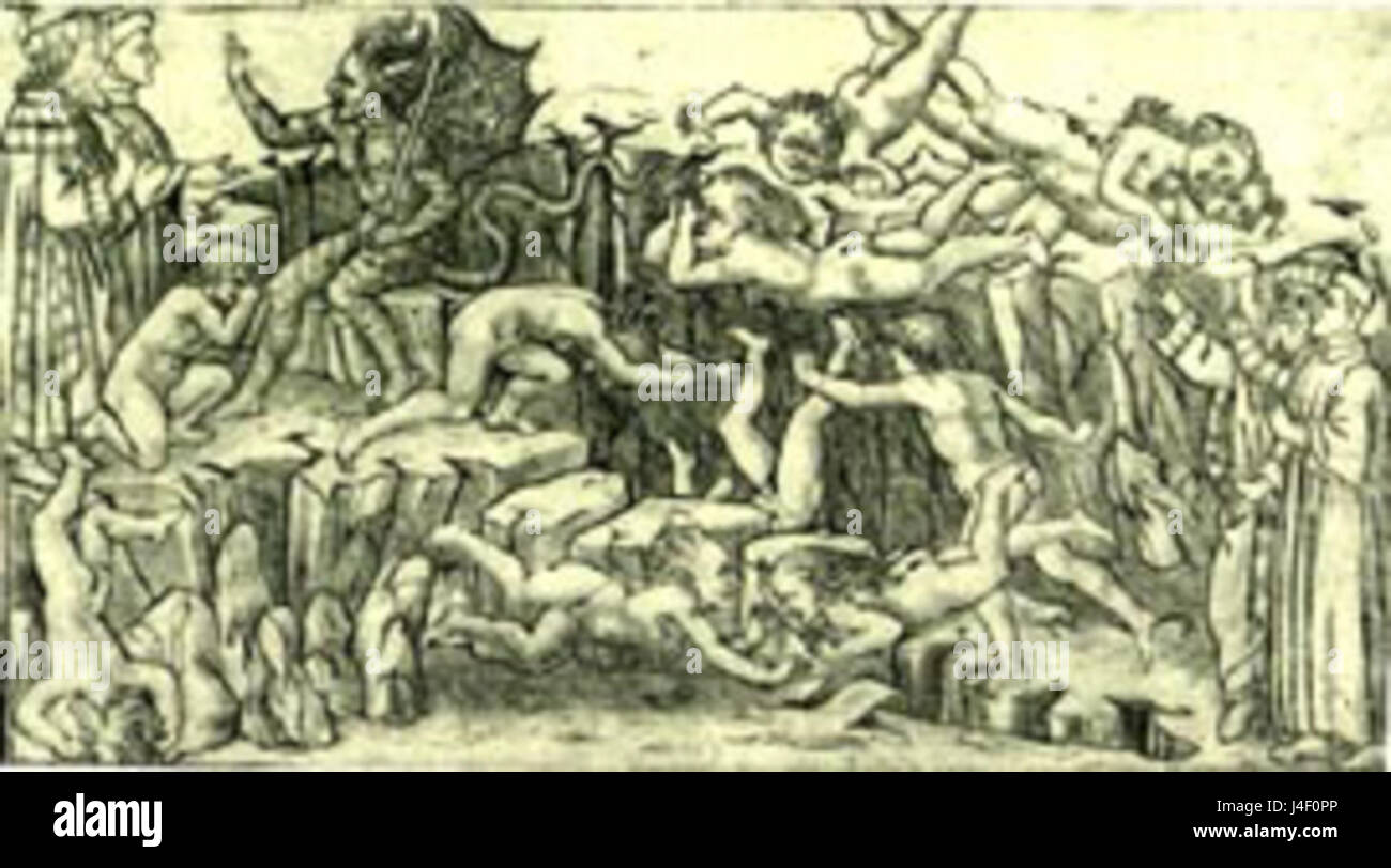 This work by Baccio Baldini depicts a scene from Dante's 'Divine Comedy ...