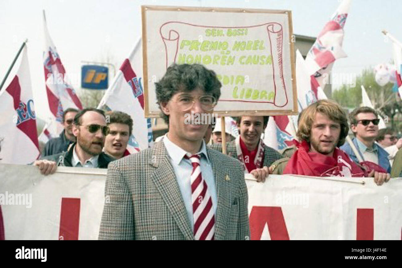 Umberto Bossi's 1990 speech at Pontida, Italy, was a defining moment ...