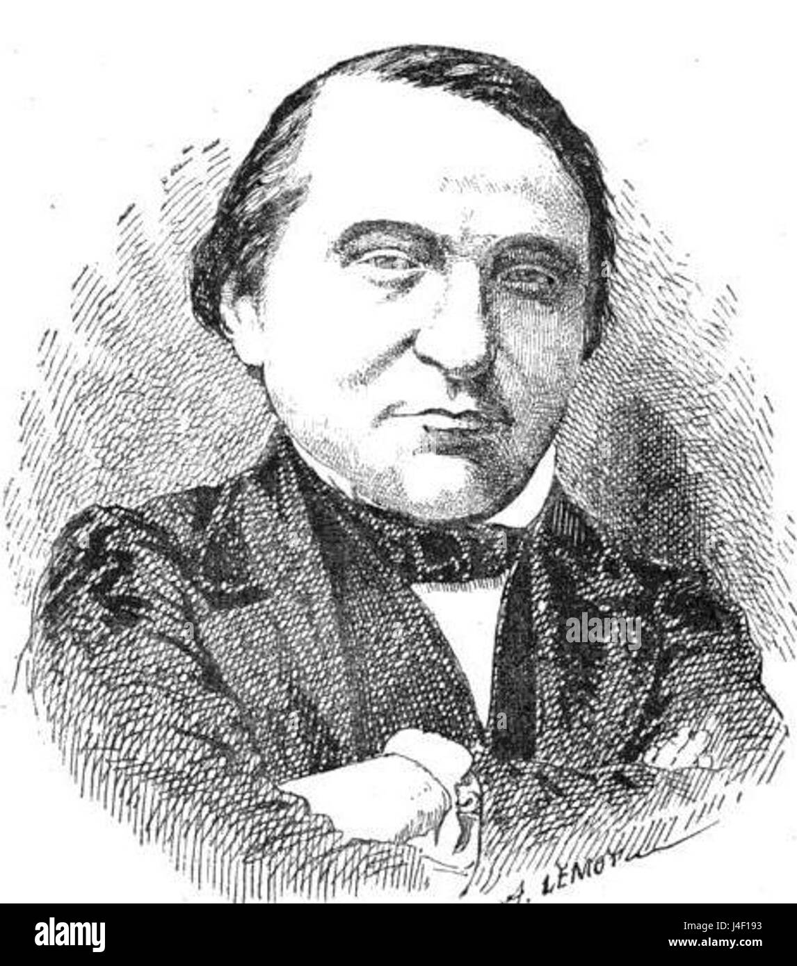 This portrait by the artist Lemot depicts Ernest Renan, a prominent ...