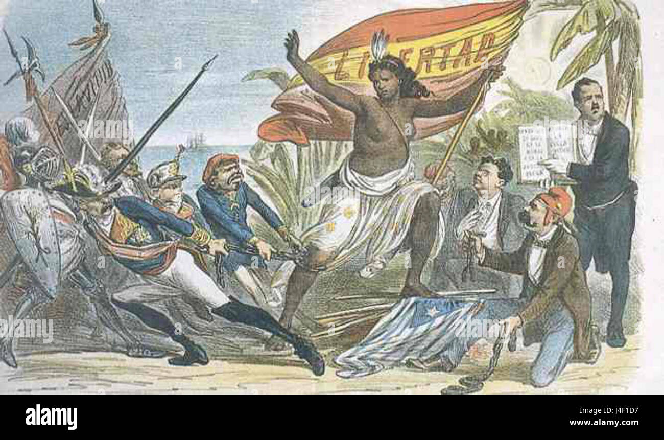 Independencia de Cuba revista la flaca 1873 Stock Photo - Alamy