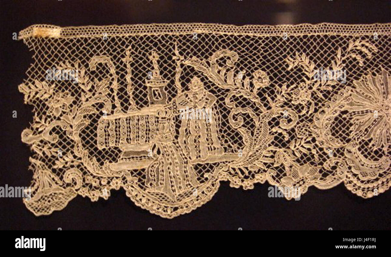 This 17th-century lace fragment from Italy, housed in the Honolulu ...