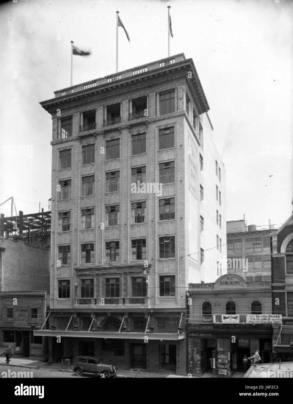 Evening Post building Willis Street 1928 Stock Photo - Alamy