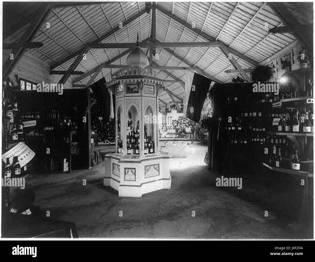 Display of liquor Tiflis Fair. ca. 1890s Stock Photo - Alamy