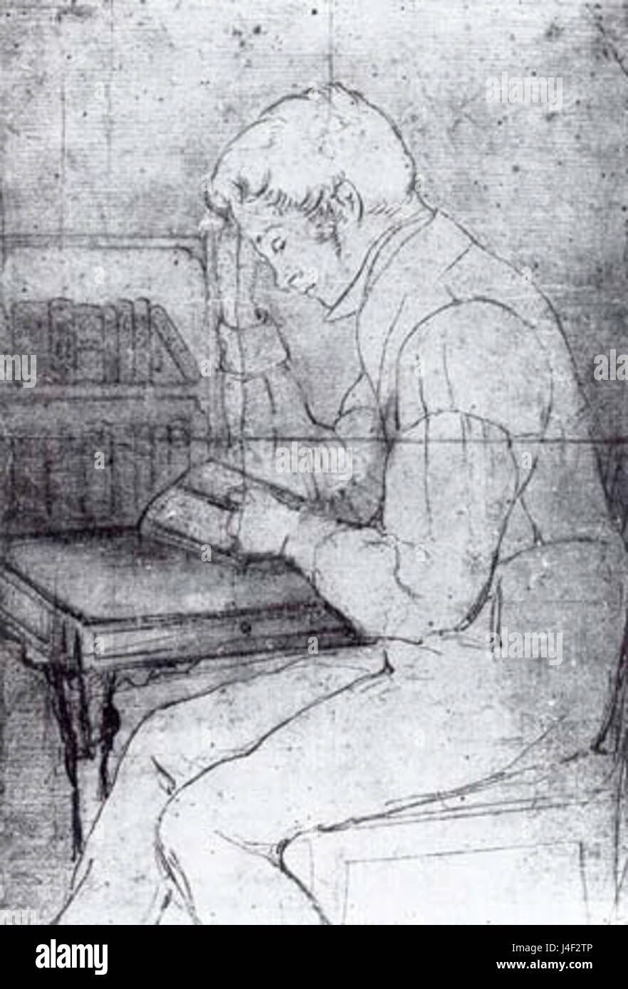 A drawing by Swedish poet and artist Erik Johan Stagnelius, known for ...