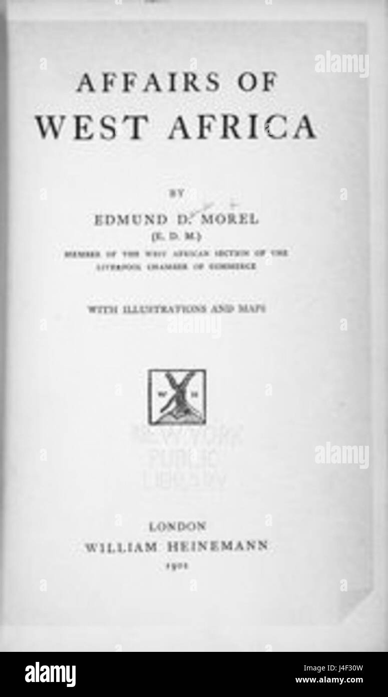 Edmund morel hi-res stock photography and images - Alamy