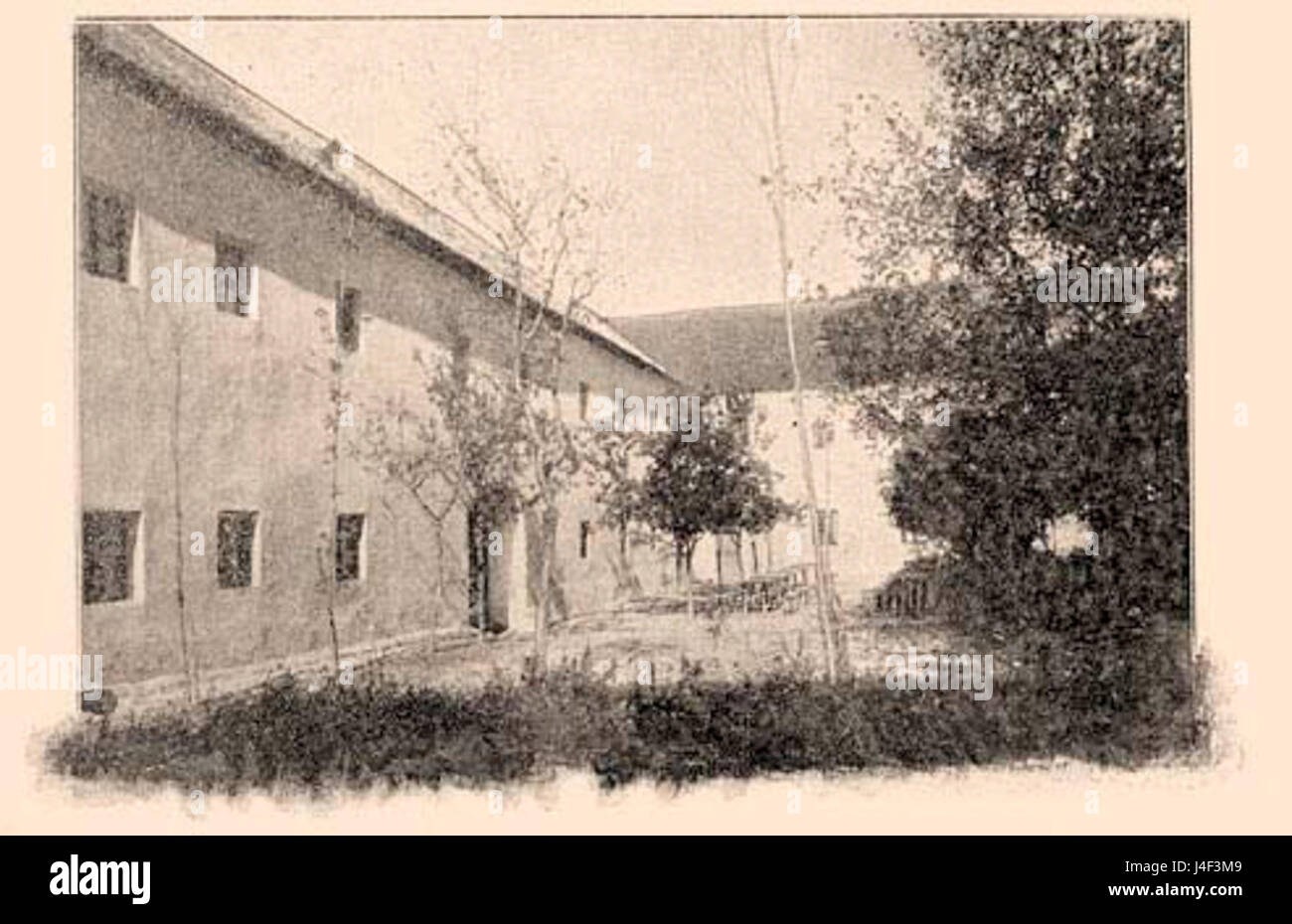 The Nyitra Zobori Kolostor, shown in a 1899 illustration by Borovszky ...