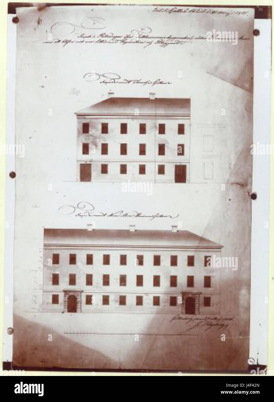 This architectural drawing, created by Jonas Hagberg in 1816, shows the ...