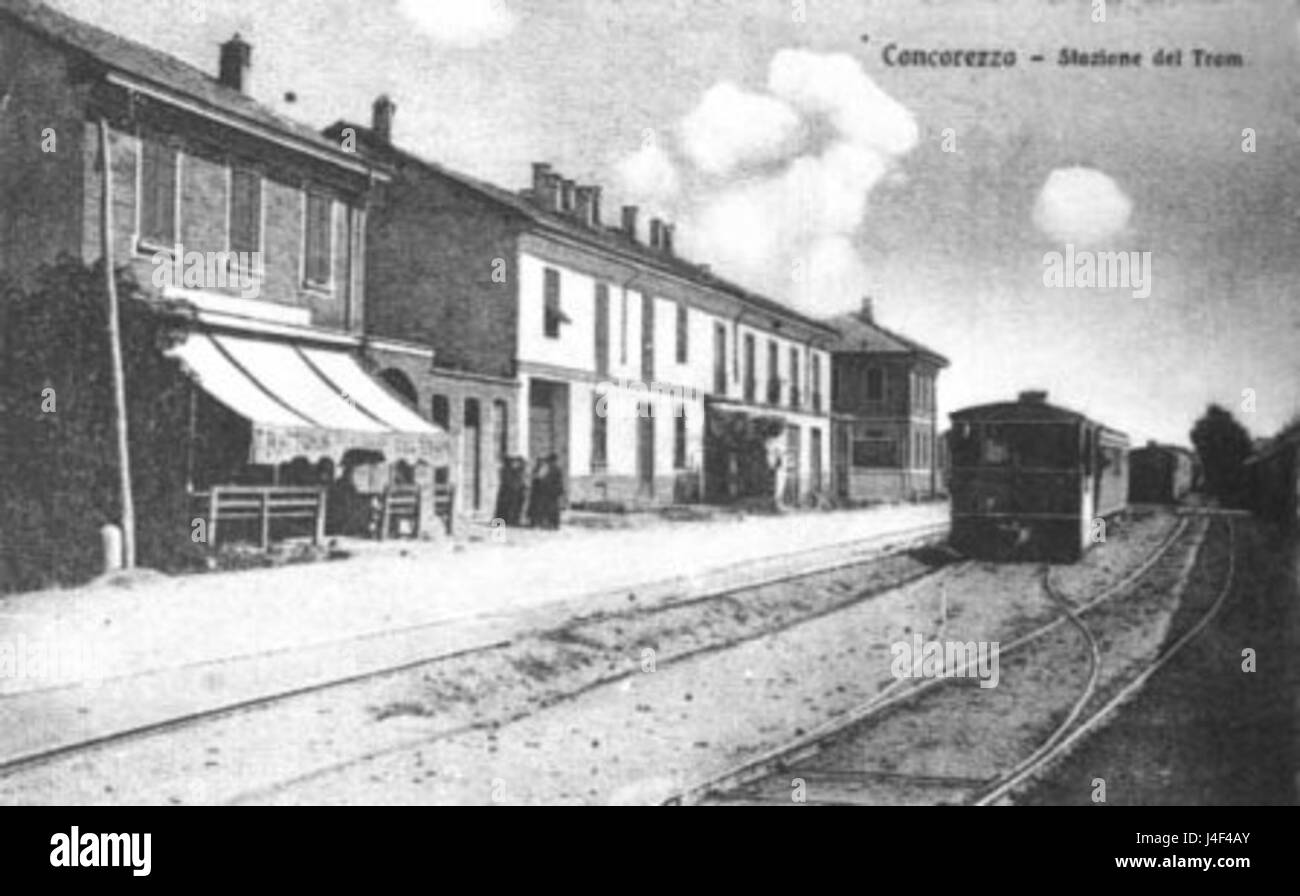 Concorezzo stazione tram Stock Photo - Alamy