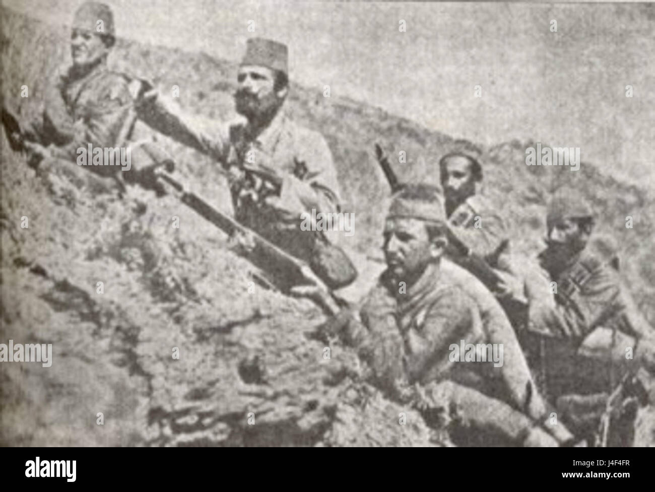The image depicts Ottoman soldiers stationed at the Montenegrin border ...