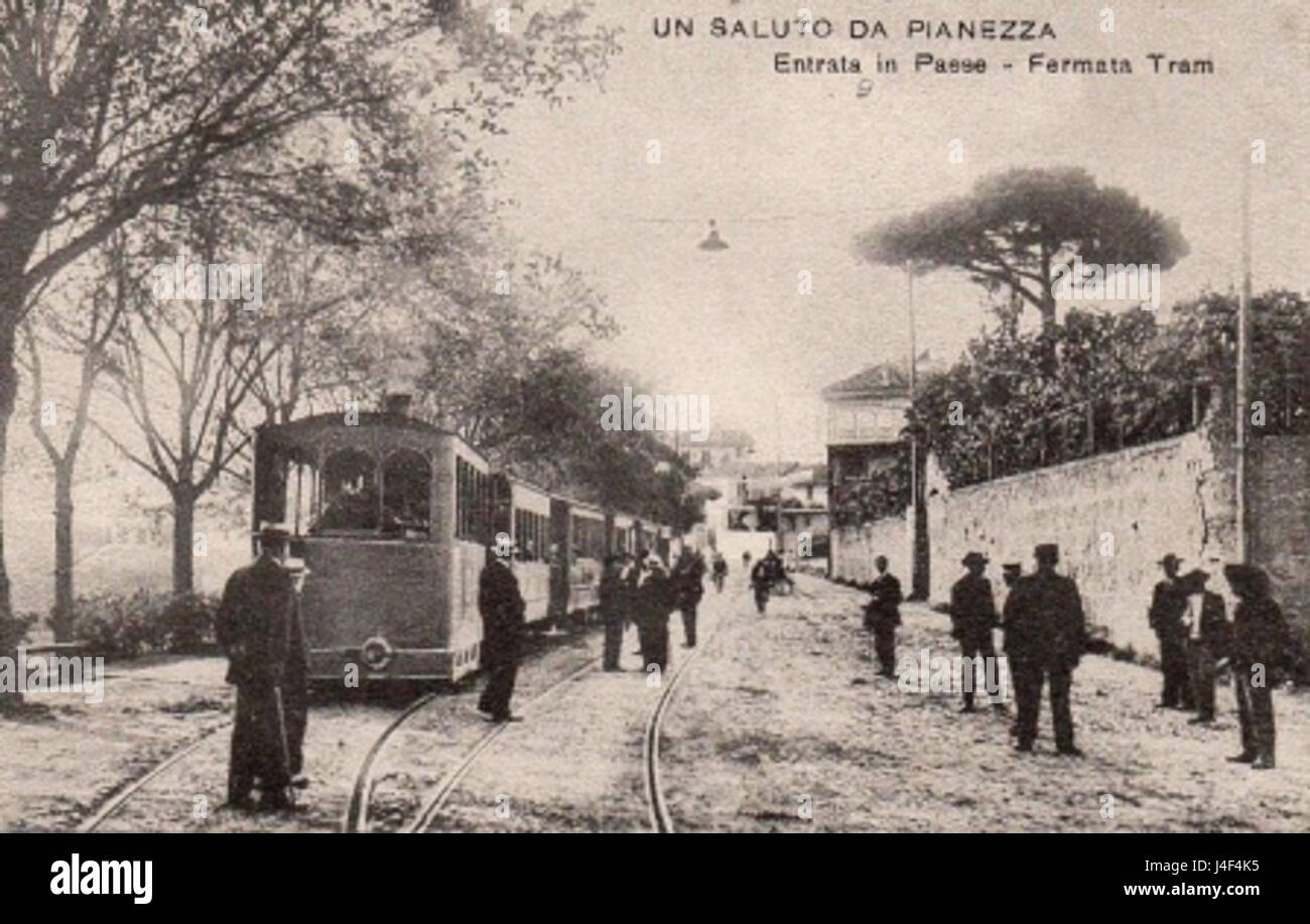The Pianezza tramway stop is part of the public transportation system ...