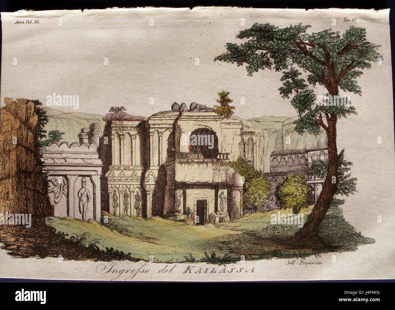Ingreso del Kailassa by Giulio Ferrario from Il Costume Antico e ...