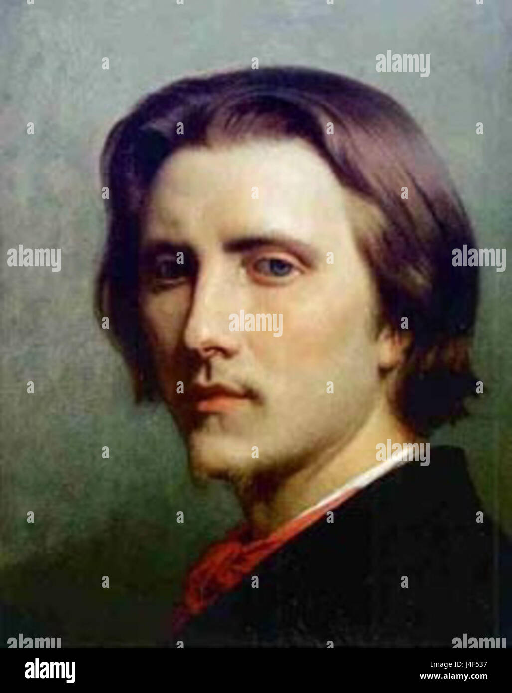 A self-portrait created by French artist Leon Perrault, reflecting his ...