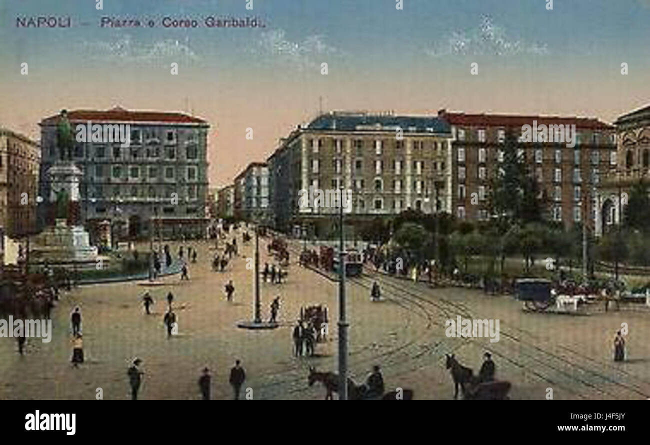 Piazza and Corso Garibaldi in Naples, Italy, are iconic public spaces ...