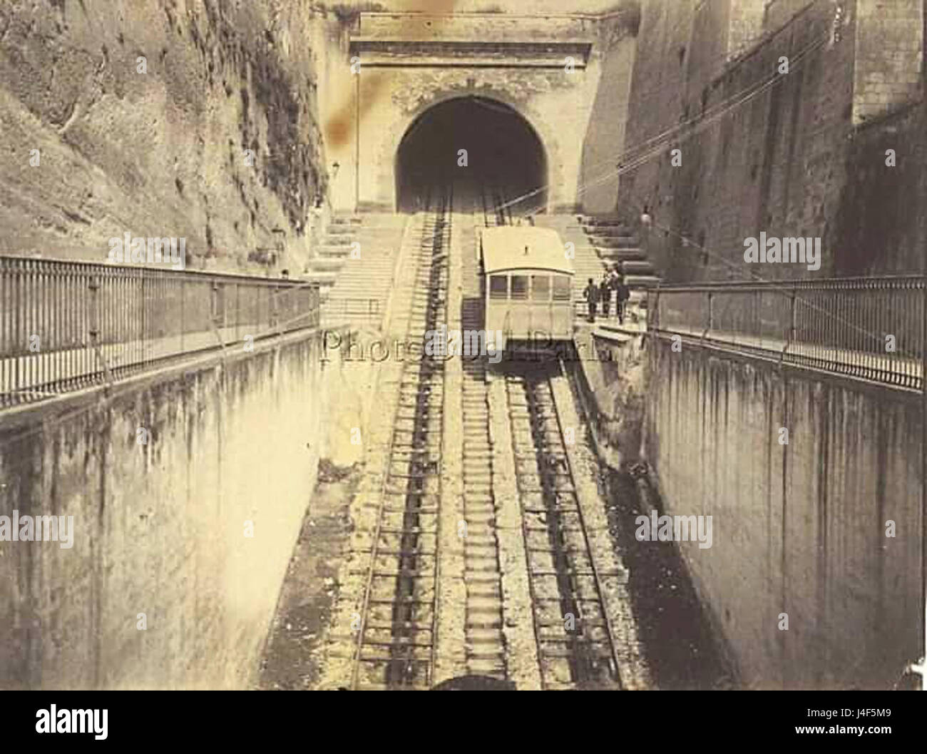 Napoli Funicolare di Chiaia Stock Photo - Alamy