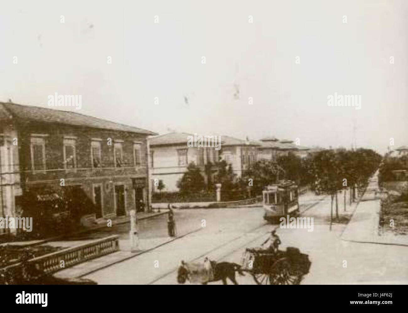 The Pisa tram in Viale Giovanni Pisano represents modern transportation ...