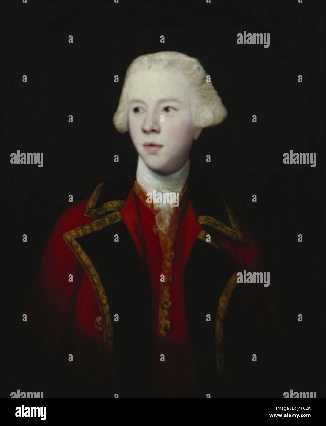 This portrait depicts George Augustus, 3rd Viscount Howe, wearing the ...