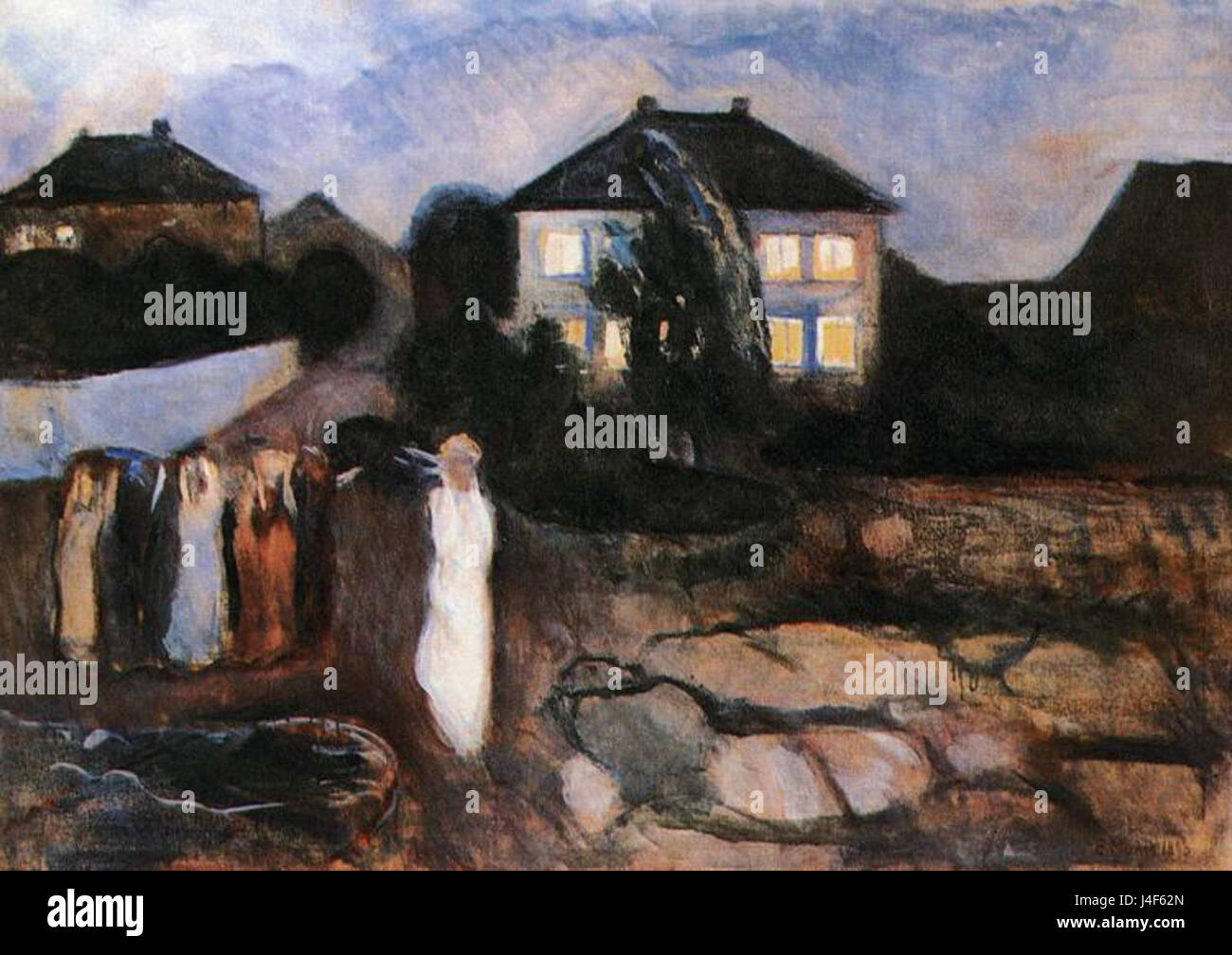 'Stormy Night' is a painting by Norwegian artist Edvard Munch, created ...
