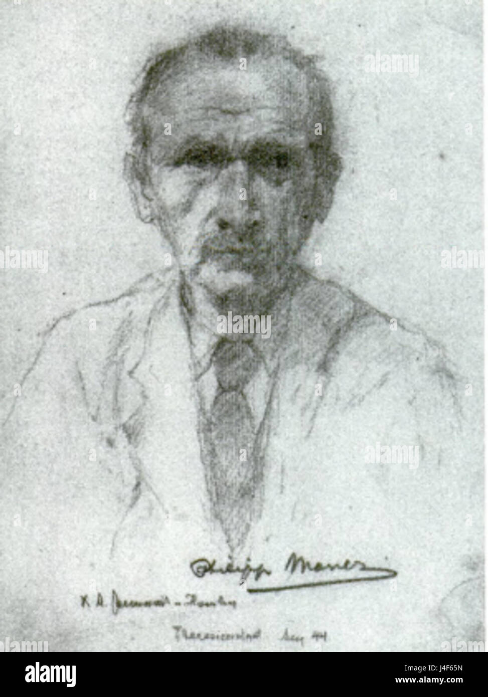 Philipp Manes Arthur Goldschmidt Theresienstadt 1944 Stock Photo - Alamy