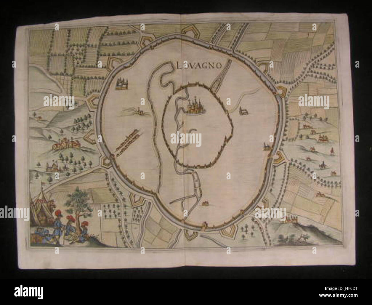 Leuven Map by Priorato Stock Photo - Alamy