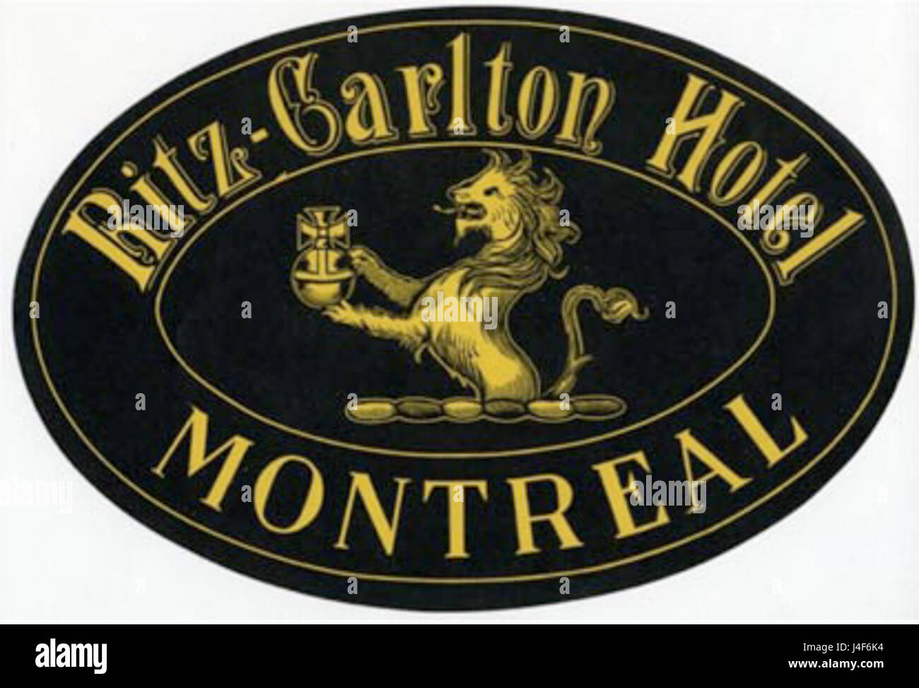 Ritz Carlton Hotel Montreal Luggage Label Stock Photo - Alamy